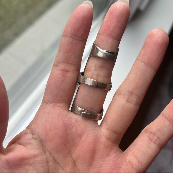 Jewelry | Sterling Silver Armor Knuckle Victorian Goth Ring | Poshmark